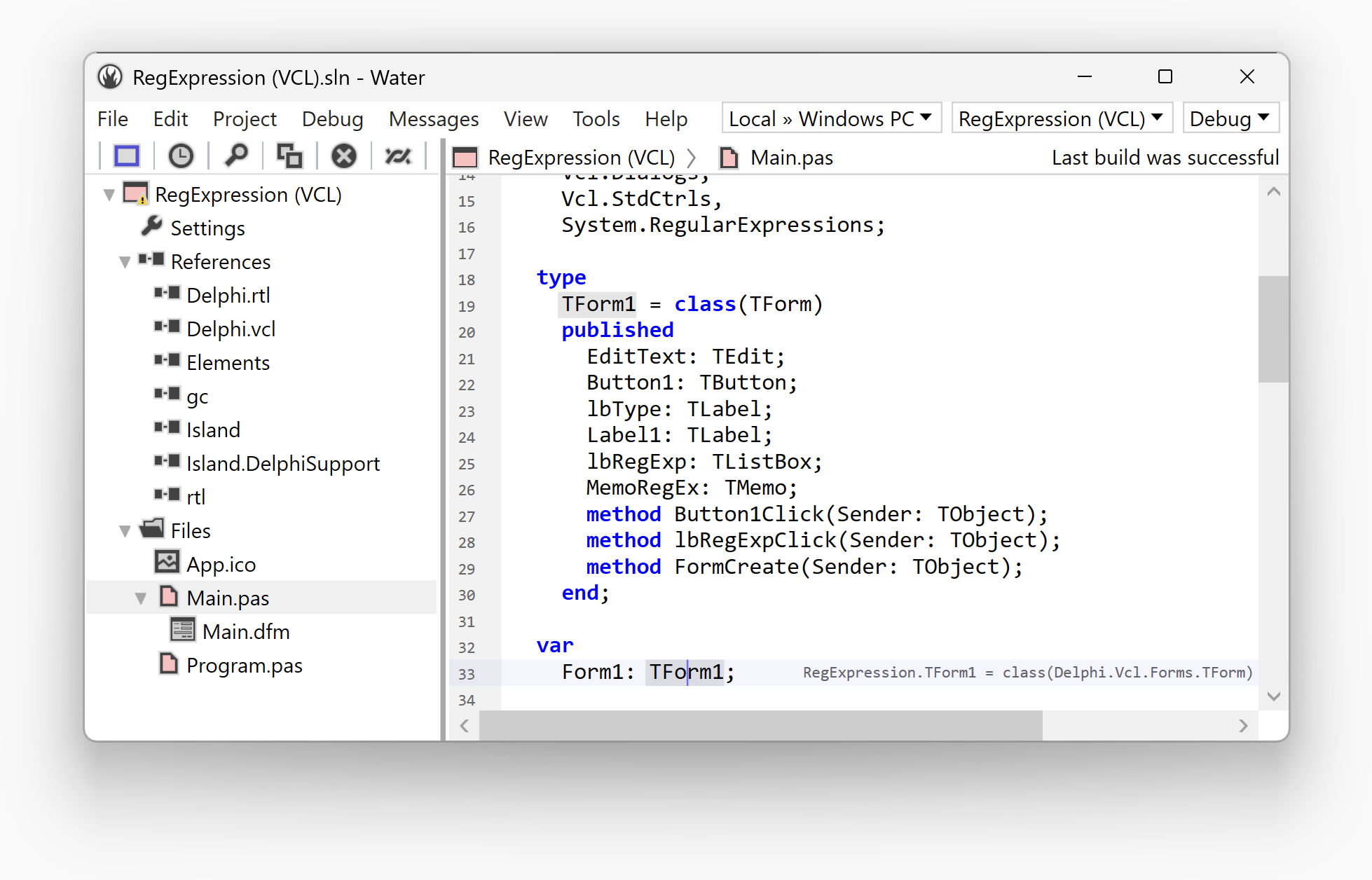 Island/Delphi: Using Delphi APIs from Elements